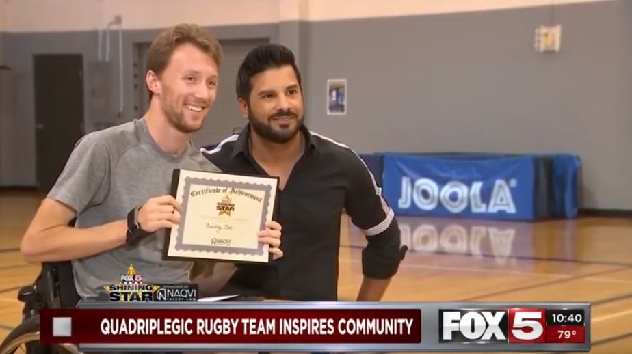 SHINING STAR BRADLEY BOE HONORED BY NAQVI INJURY LAW & FOX 5 - Naqvi ...